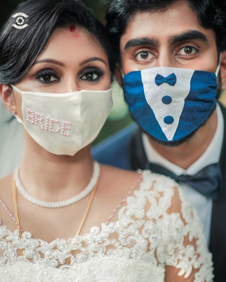 Trending Wedding Face Masks Slayed By Indian Brides & Grooms! - Wish N Wed