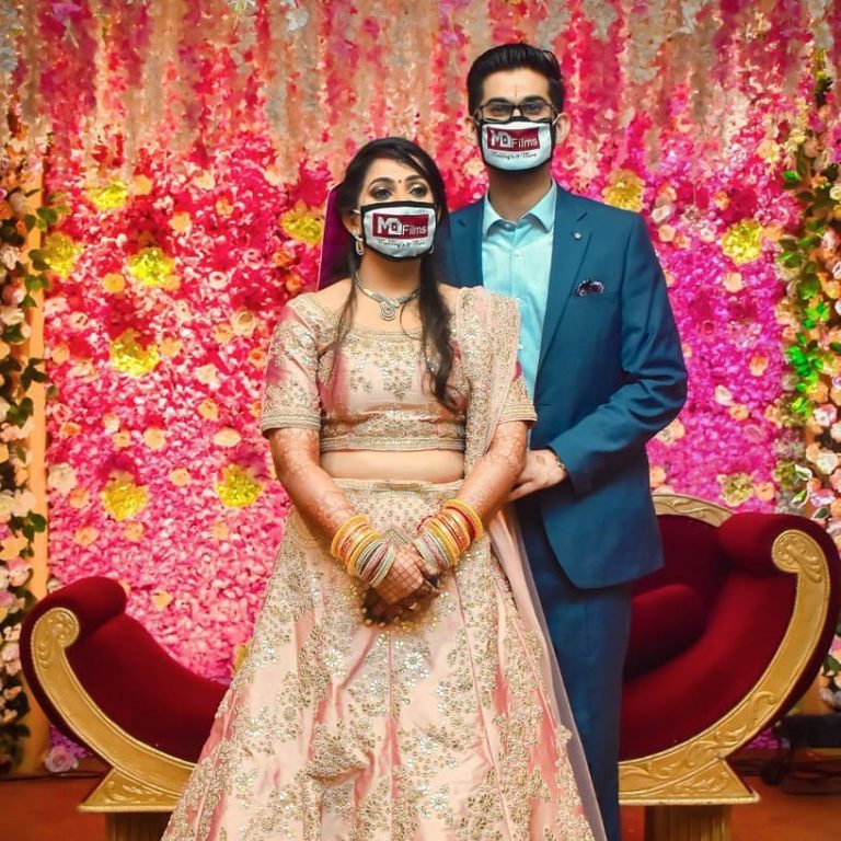 Trending Wedding Face Masks Slayed By Indian Brides & Grooms! - Wish N Wed