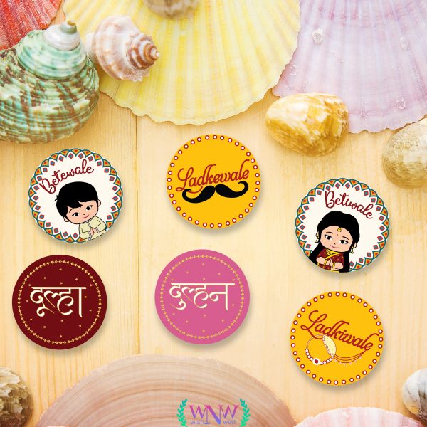 10+ Coolest & Trending Wedding Badges Designs To Set New Trends in 2023 ...