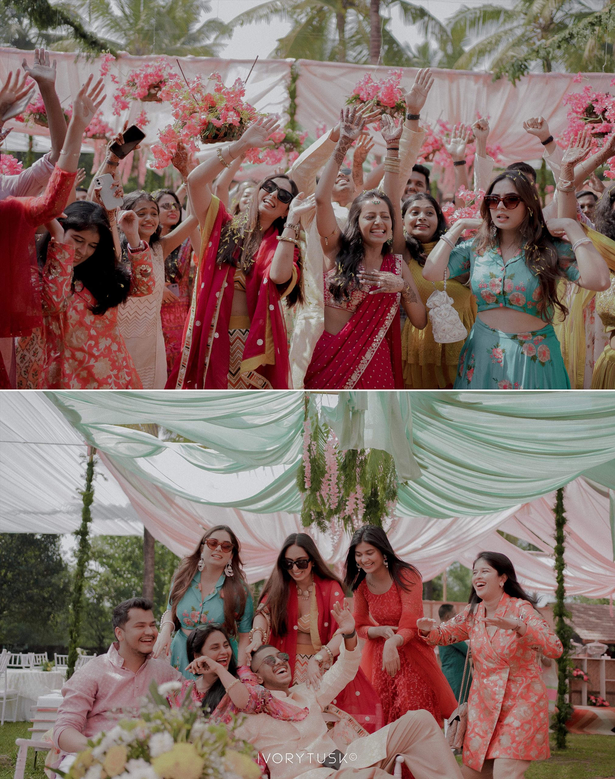 Beautiful Wedding by the beach with a special tribute to Shahrukh Khan ...